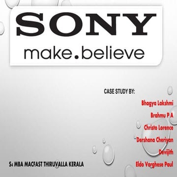 SONY'S Failure in MP3 Market | PPTX