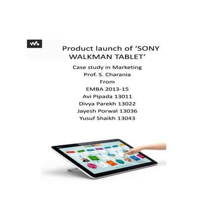 Sony tablets project(relaunching) | DOCX