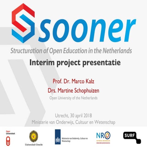 SOONER - Interim project presentatie | PDF
