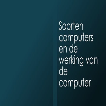 Presentatie over computers voor beginners | PDF