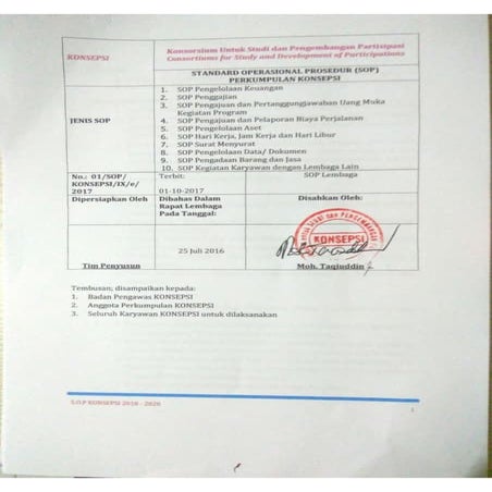 SOP KONSEPSI NTB | PDF