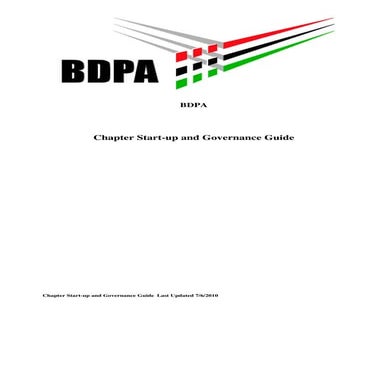 BDPA Chapter Start-Up Guide | PDF