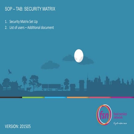 Sop Security Matrix - i1 - v201505 | PDF