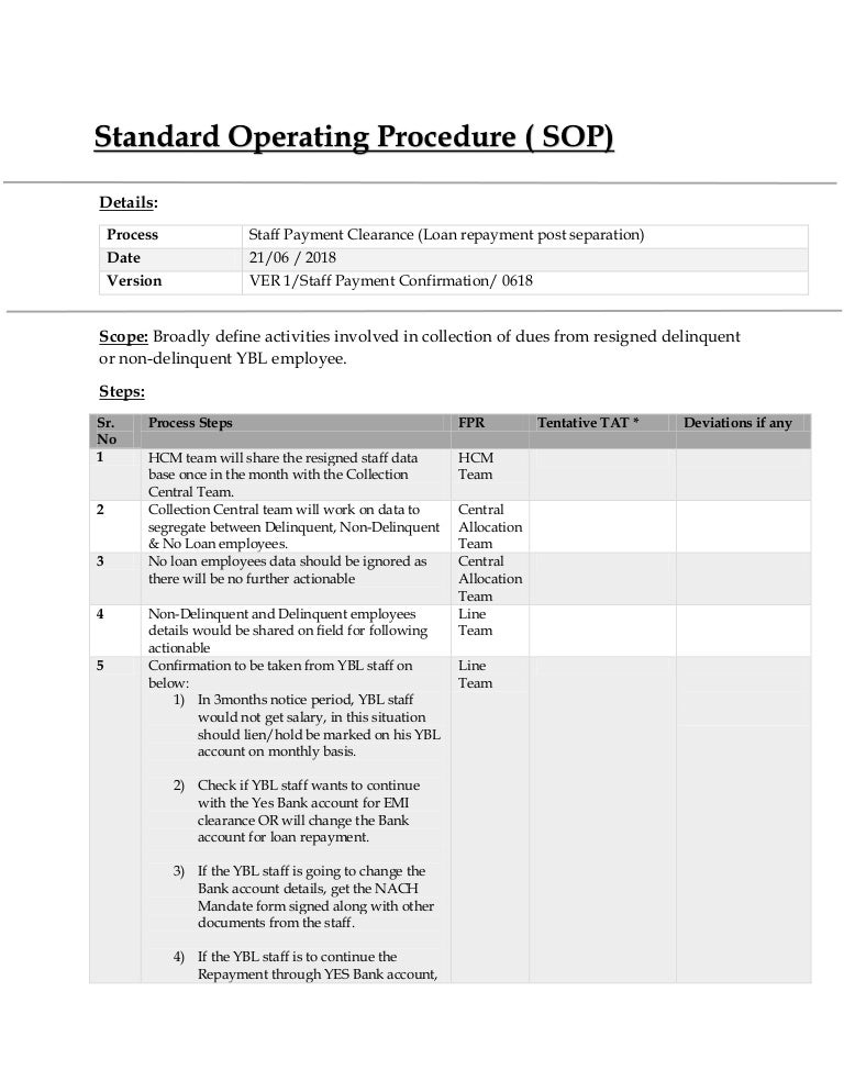 Sop staff payment confirmation