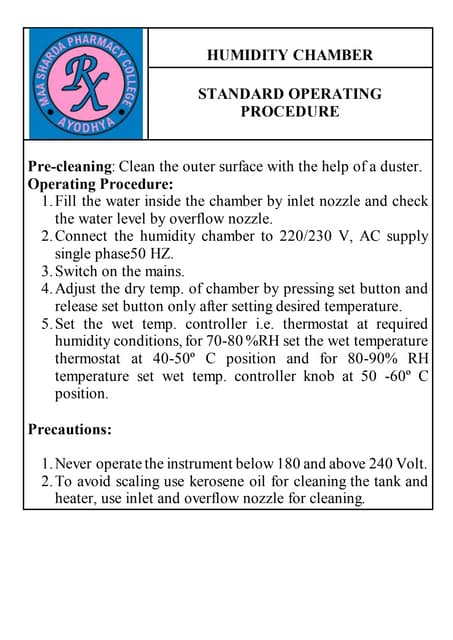 Standard Operating Procedure for CBC Estimation with Autoanalyzer H560 ...