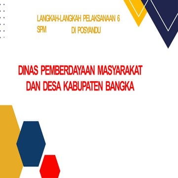 SOP 6 SPM di Posyandu dan pedoman pelayanannya | PDF