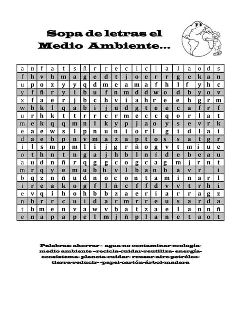 Sopa De Letras De Ecosistema Para Imprimir Sociales Utilizando Las TIC