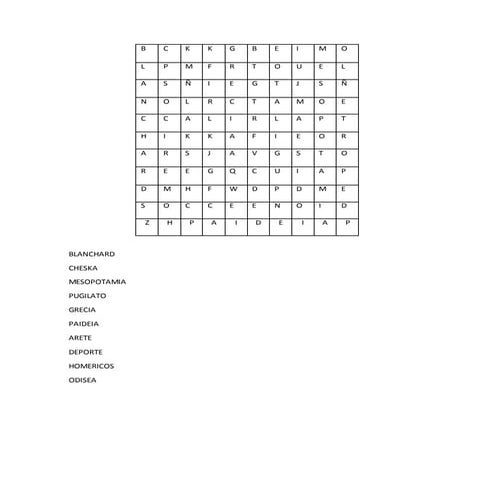 Sopa de letras | DOCX