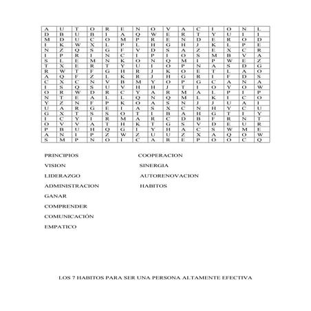 Sopa de letras | DOC