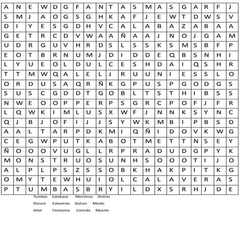 Sopa de letras | DOCX