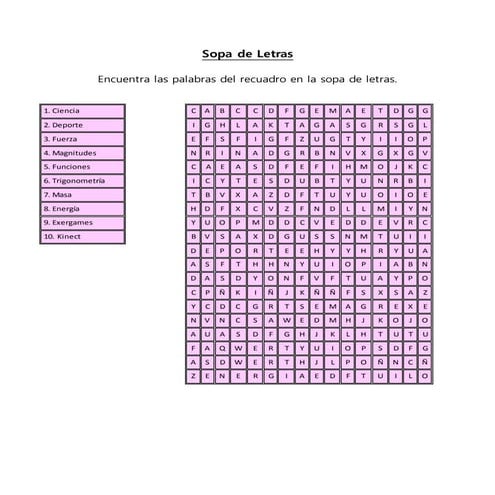 Sopa de Letras | DOCX