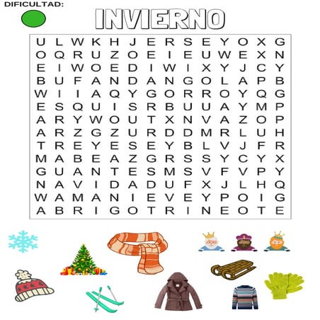 Sopa De Letras De Invierno Para Imprimir Sopa De Letras Invierno/