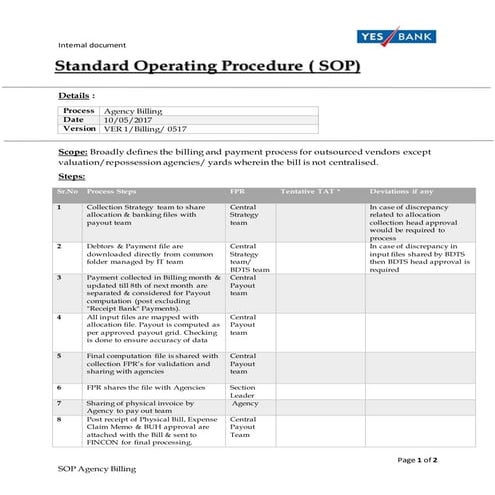 SOP Agency billing | DOCX