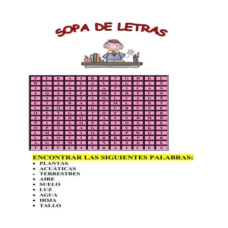 Sopa De Letras Sobre El Suelo