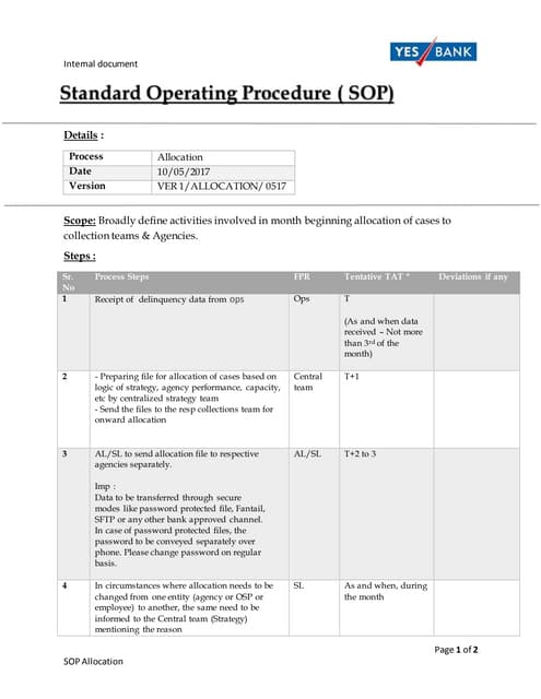 SOP Agency billing | DOCX | Business | Business and Finance
