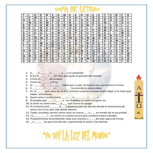 Sopa De Letras De Pascua Cristiana Para Imprimir