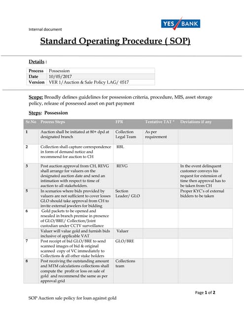 SOP Agency billing | DOCX | Business | Business and Finance