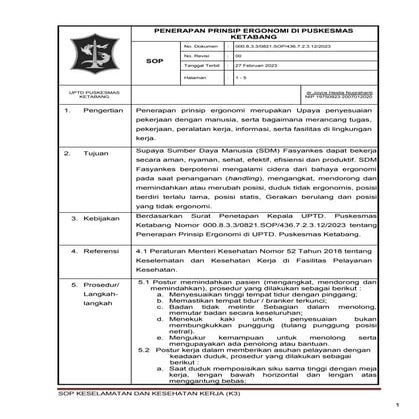 SOP ERGONOMI K3 Perkantoran FIX 2023.doc.. | DOC
