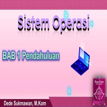 SO Pertemuan 1 Pendahuluan dan pengenalan sistem Operasi | PDF
