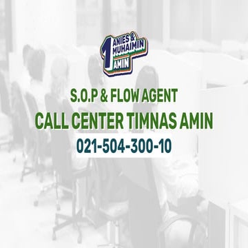 SOP & FLOW AGENT CALL CENTER TIMNAS AMIN | PPT