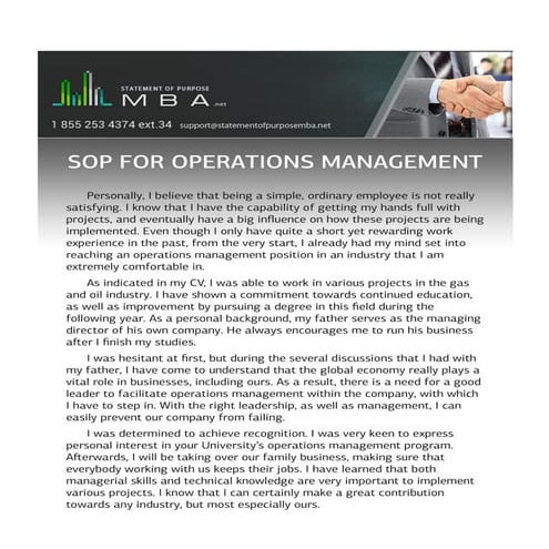 SOP For Operations Management Example | PDF
