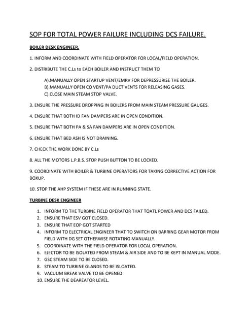 Unit shutdown procedure operation | PDF | Power and Energy Industry ...