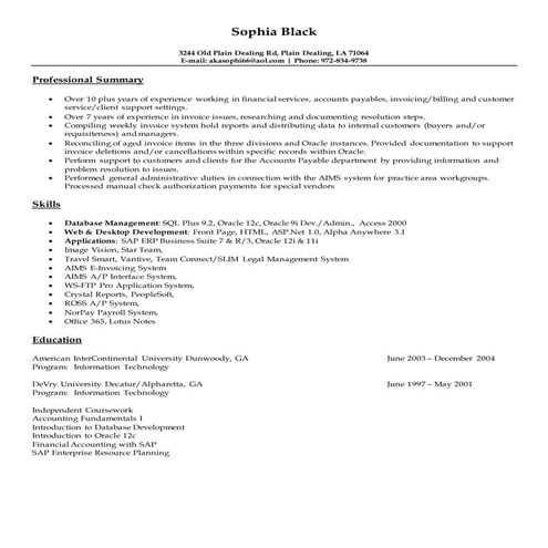 Resume of Rob Lidster | DOCX