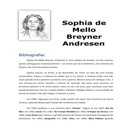 Sophia de mello breyner andresen 1 | DOC