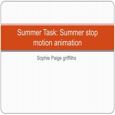 Sophie stop motion animation | PPTX