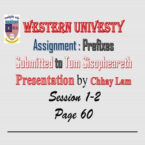 Prefixes | PPT