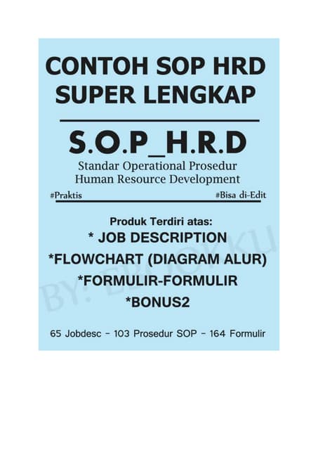 SOP GA - Standar Operasional Prosedur General Affair | PDF