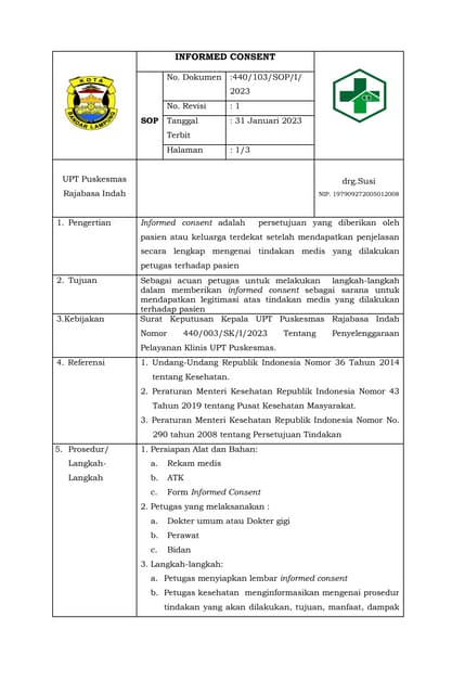 SOP SBAR. pdf dipuskesmas rawat inap sekarang | PDF