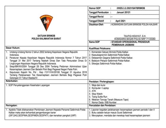 SOP PELAYANAN KESEHATAN PERSONEL DAN MASYARAKAT.docx