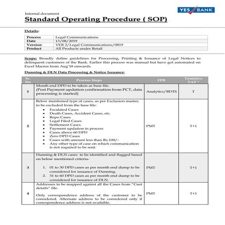 Sop legal communications version 2 | PDF