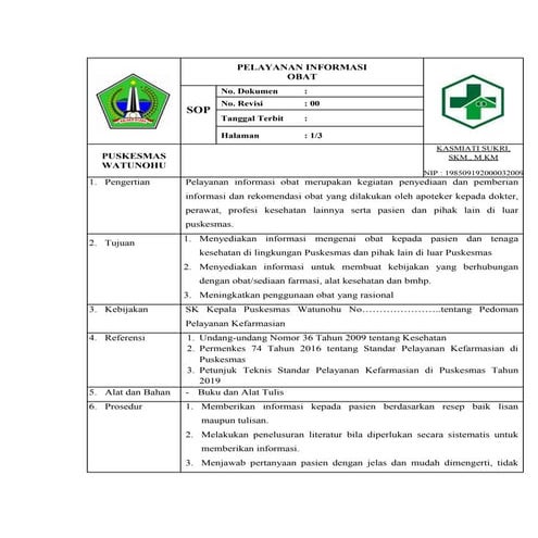 SOP PELAYANAN INFORMASI OBAT.docx