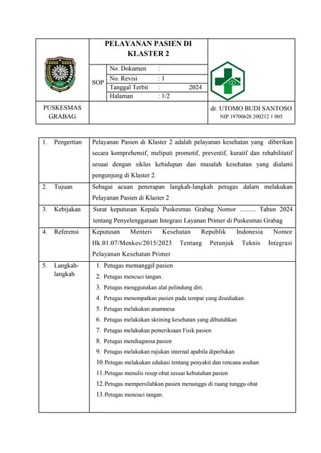 SPO INSPEKSI KESLING (TTU) TEMPAT TEMPAT UMUM | PDF