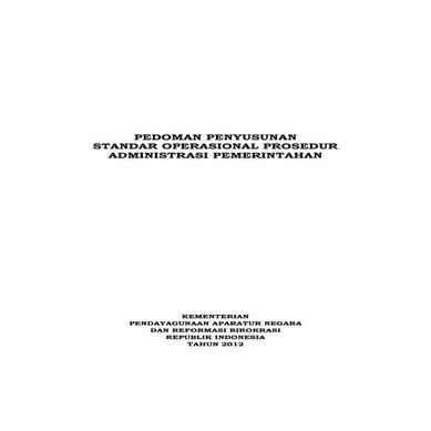 Sop permenpan 35 thn 2012 | PDF