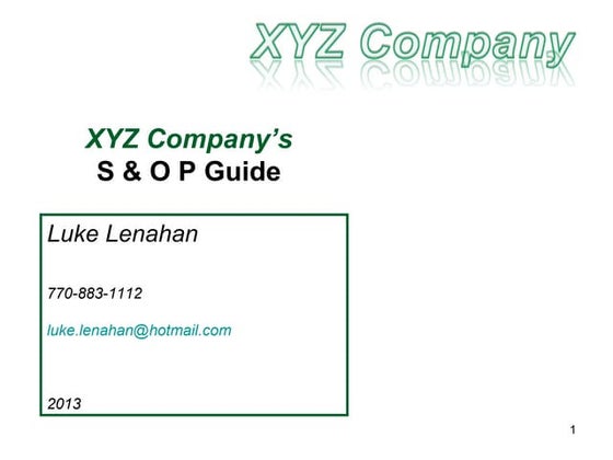 S&OP SIOP IBP Maturity Stages | PPT