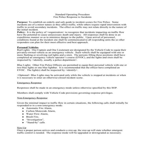 SOP RESPONSE -FIRST AID | DOC