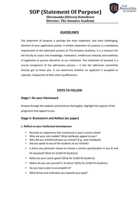 Crafting the Perfect SoP for Australian Universities. | PPT