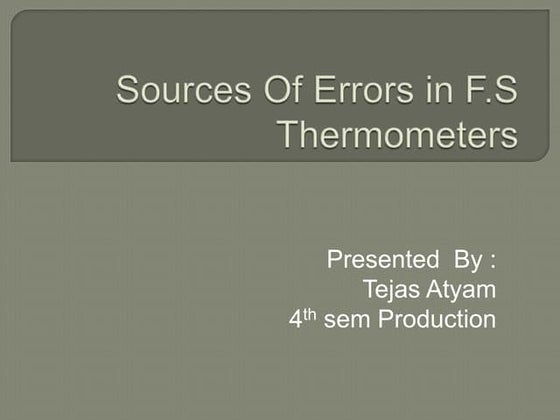 Filled System Thermometers | PPT