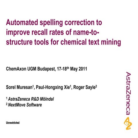 Automated spelling correction to improve recall rates of name-to ...