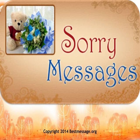 Heartfelt Sorry Text Messages | PPT