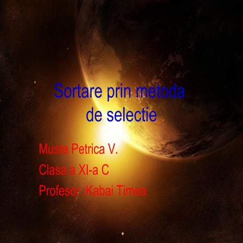 Sortare Prin Metoda1. | PPT