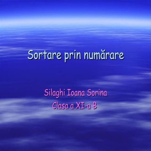 Sortare Prin Numarare | PPT