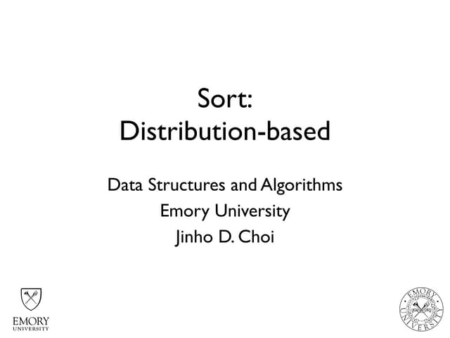 Cs253 Distribution Based Sort 2019 Ppt 0115