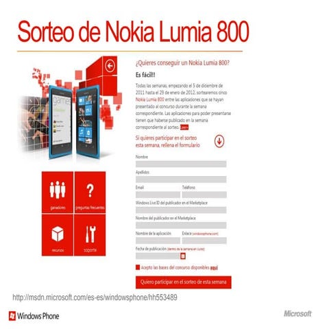 Sorteo de nokia lumia 800 | PPT