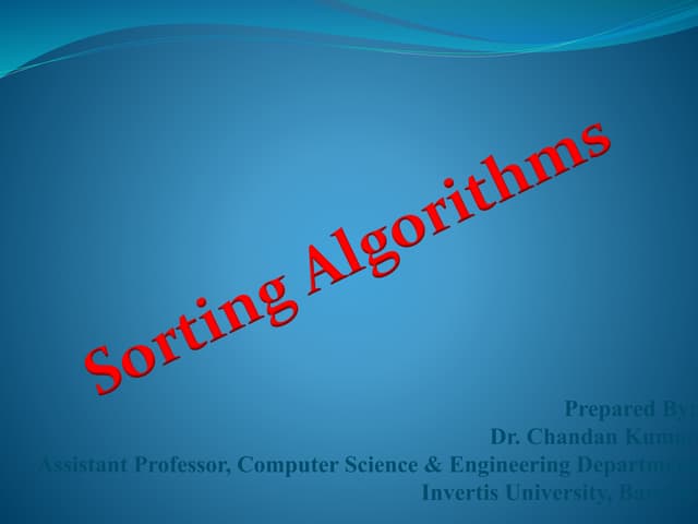 Sorting Algorithms Ppt Programming Languages Computing