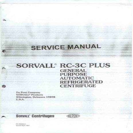 Sorvall rc3 c plus | PDF