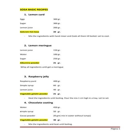 Sosa Basic Recipe | DOC